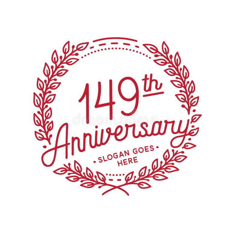 149 Years Anniversary Celebration with Laurel Wreath. 149th Anniversary ...