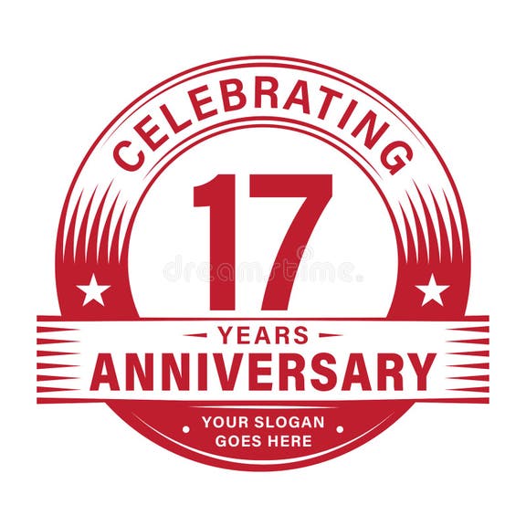 17 Years Anniversary Celebration Design Template. 17th Logo Vector ...