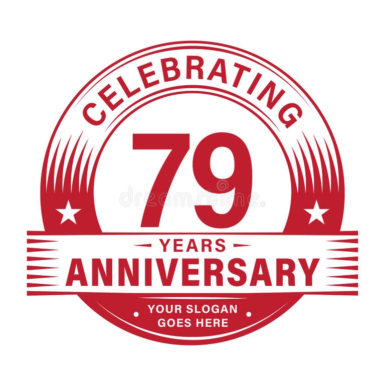 79 Years Anniversary Celebration Design Template. 79th Logo Vector ...