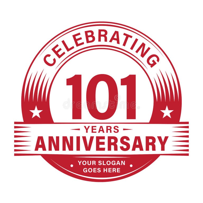 101 Years Anniversary Celebration Design Template. 101st Logo Vector ...