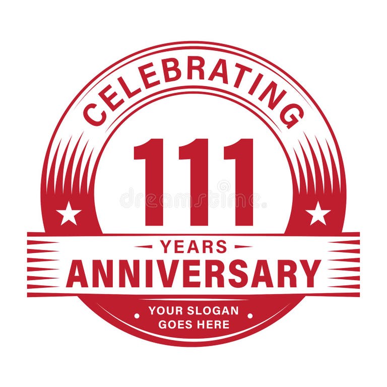 111 Years Anniversary Celebration Design Template. 111th Logo Vector ...