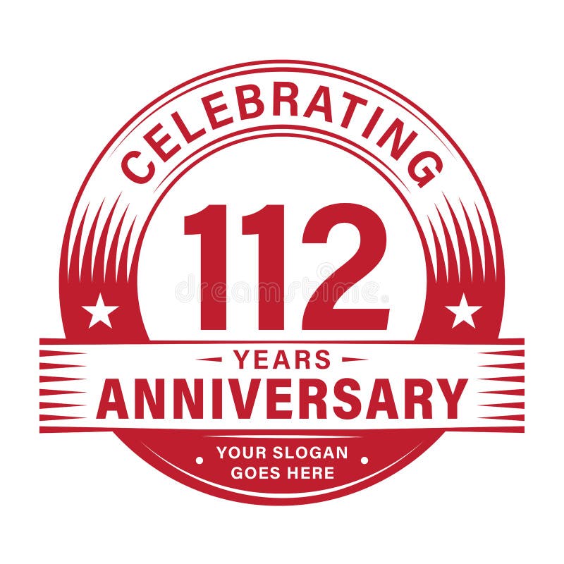 112 Years Anniversary Celebration Design Template. 112th Logo Vector ...