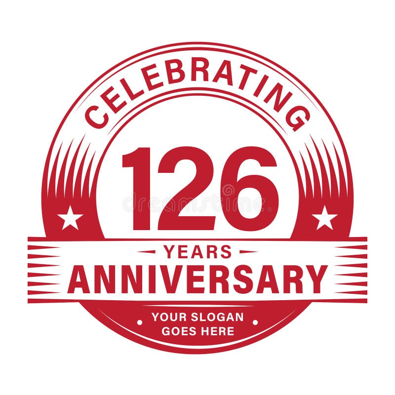 126 Years Anniversary Celebration Design Template. 126th Logo Vector ...