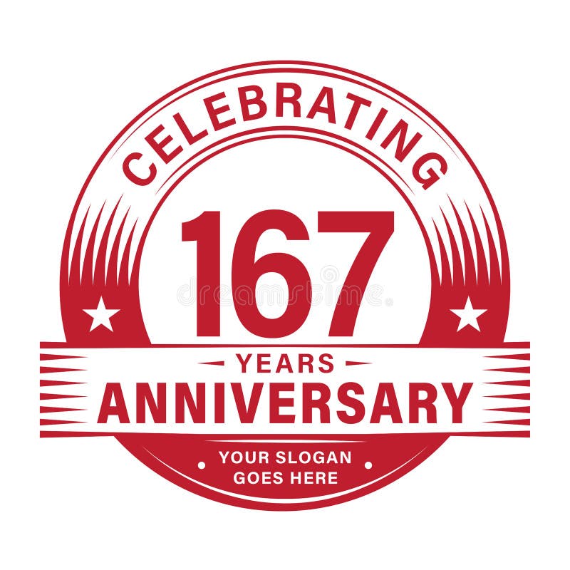167 Years Anniversary Celebration Design Template. 167th Logo Vector ...