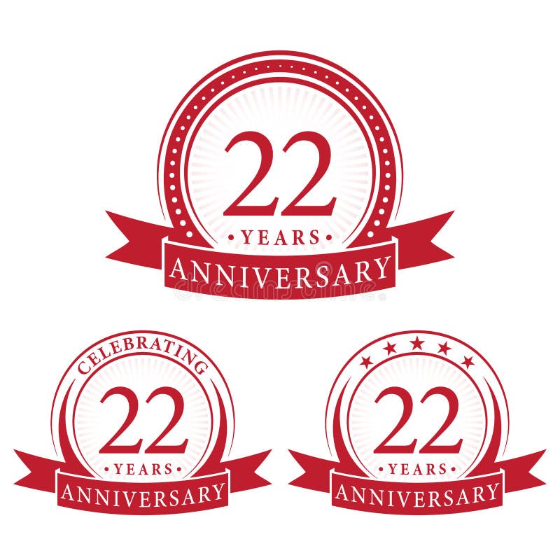22 Years Anniversary Celebration Logotype. 22nd Anniversary Logo ...