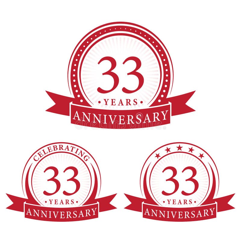 33 Years Anniversary Celebration Logotype. 33rd Anniversary Logo ...