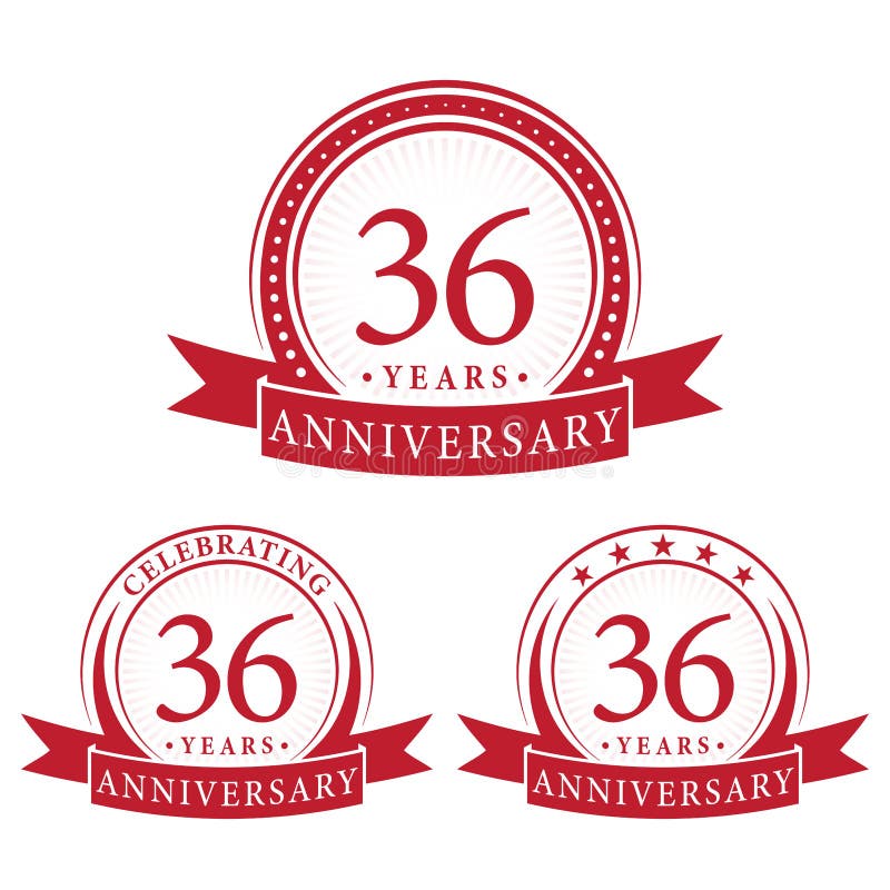 36 Years Anniversary Celebration Logotype. 36th Anniversary Logo ...