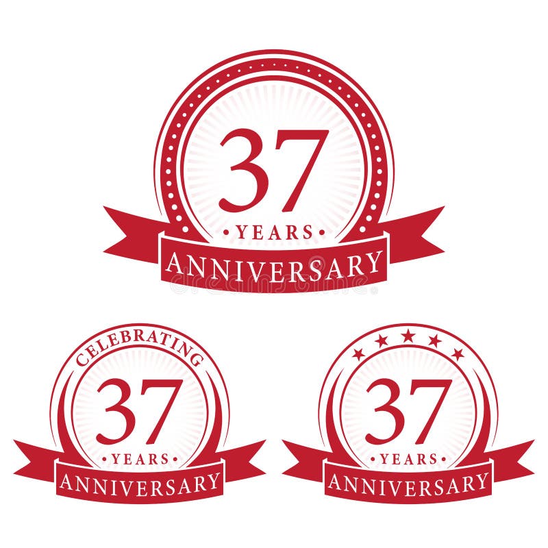 37th Wedding Anniversary Badge Stock Illustrations – 172 37th Wedding ...