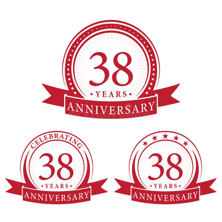 38 Years Anniversary Celebration Logotype. 38th Anniversary Logo ...