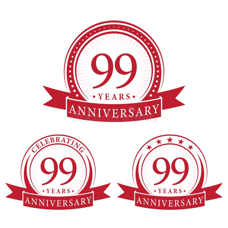 99 Years Anniversary Celebration Logotype. 99th Anniversary Logo ...