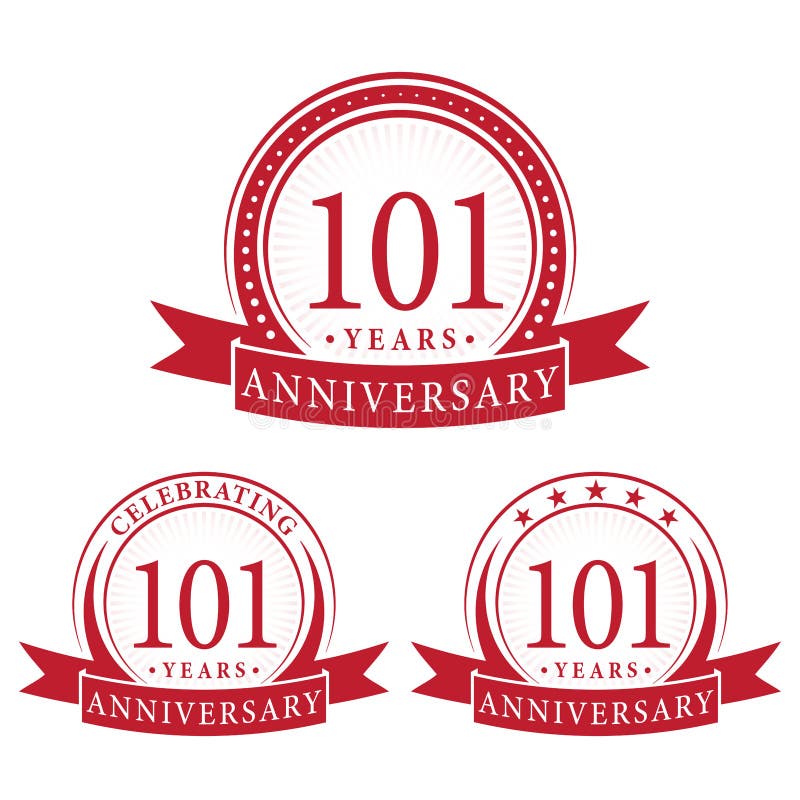 101 Years Anniversary Celebration Logotype. 101st Anniversary Logo ...