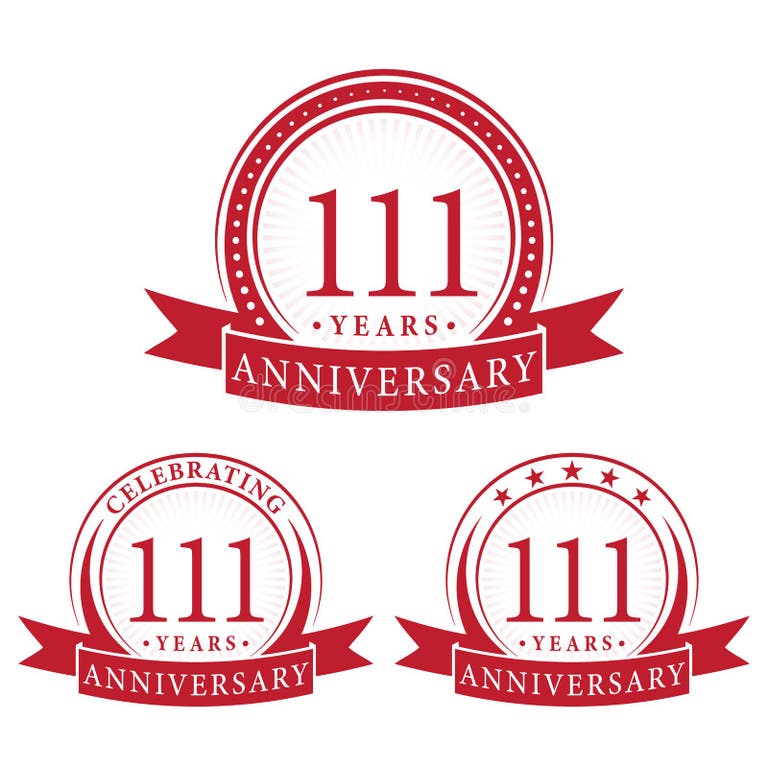 111 Years Anniversary Celebration Logotype. 111th Anniversary Logo ...
