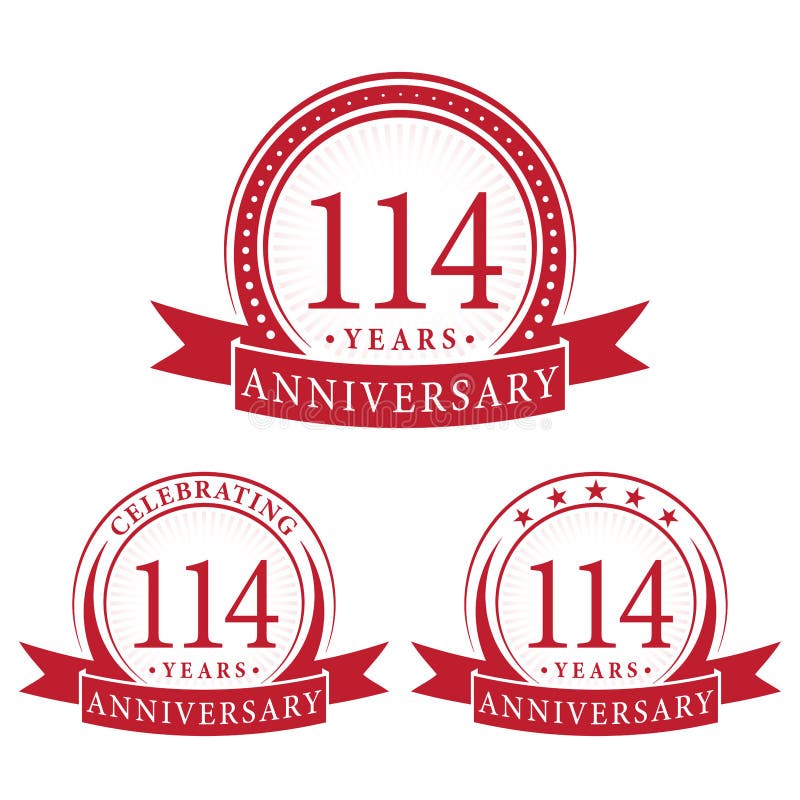 114 Years Anniversary Celebration Logotype. 114th Anniversary Logo ...