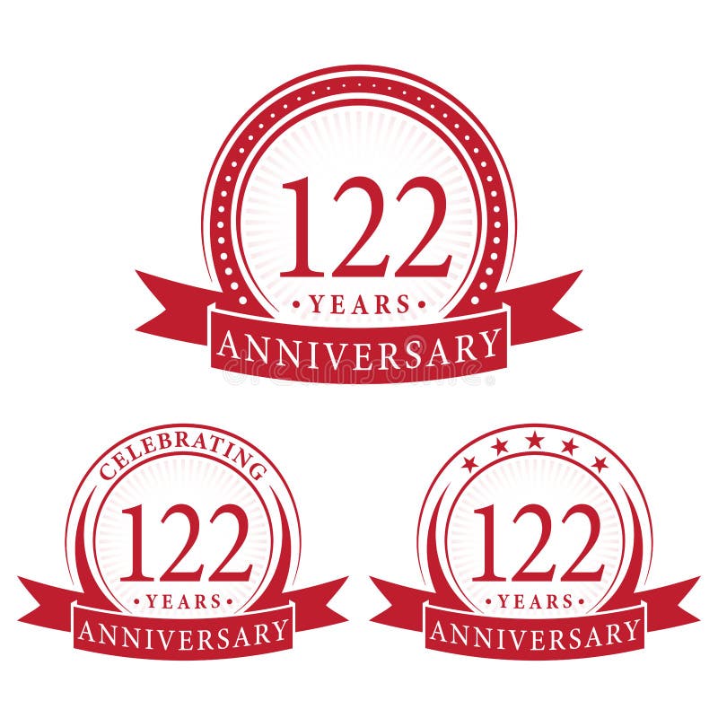 122 Years Anniversary Celebration Logotype. 122nd Anniversary Logo ...