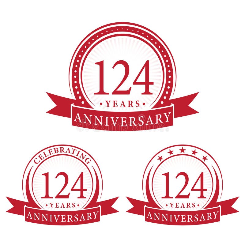 124 Years Anniversary Celebration Logotype. 124th Anniversary Logo ...