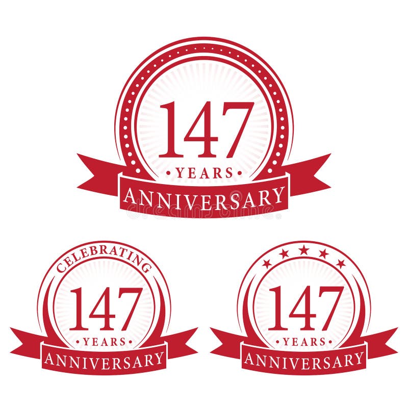 147 Years Anniversary Celebration Logotype. 147th Anniversary Logo ...