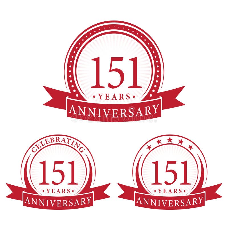 151 Years Anniversary Celebration Logotype. 151st Anniversary Logo ...
