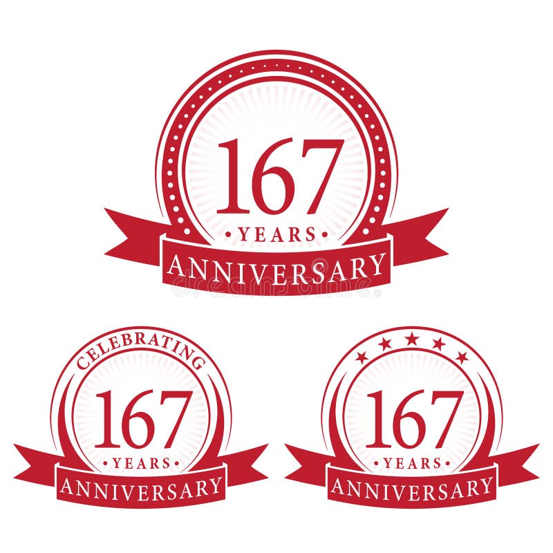 167 Years Anniversary Celebration Logotype. 167th Anniversary Logo ...