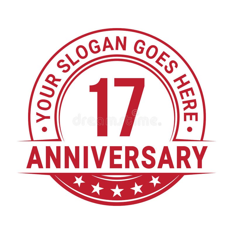 17 Years Anniversary. 17th Anniversary Logo Design Template. Vector and ...