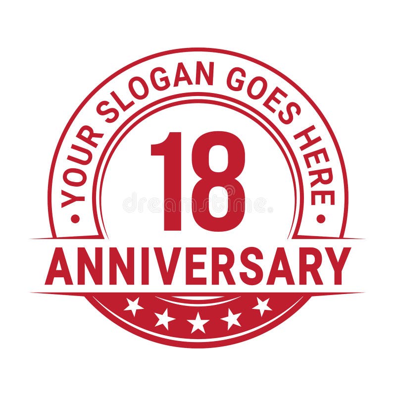 18 Years Anniversary. 18th Anniversary Logo Design Template. Vector and ...