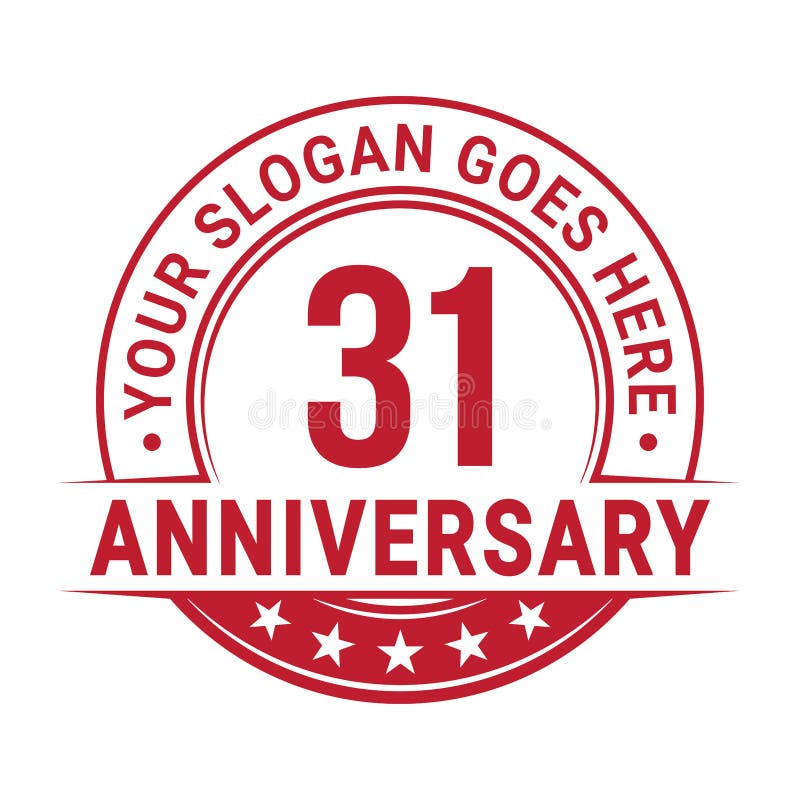31 Years Anniversary. 31st Anniversary Logo Design Template. Vector and ...