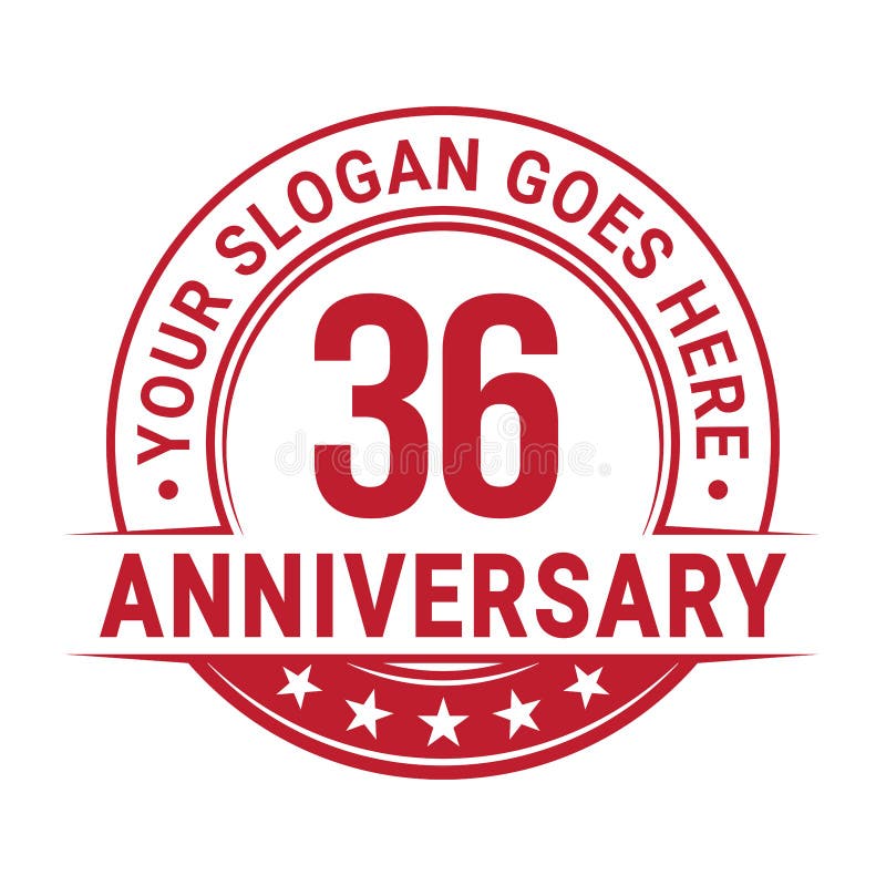 36 Years Anniversary. 36th Anniversary Logo Design Template. Vector and ...