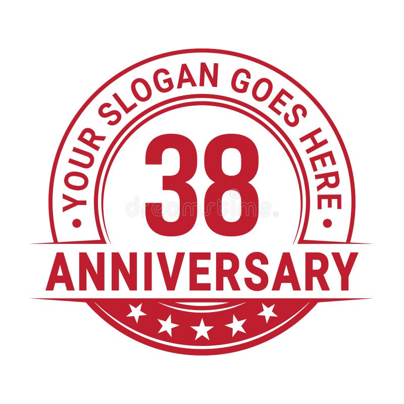 38 Years Anniversary. 38th Anniversary Logo Design Template. Vector and ...