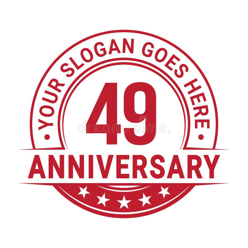 49 Years Anniversary. 49th Anniversary Logo Design Template. Vector and ...