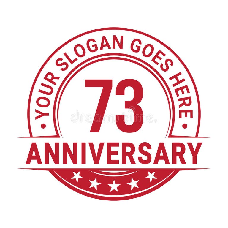 73 Years Anniversary. 73rd Anniversary Logo Design Template. Vector and ...