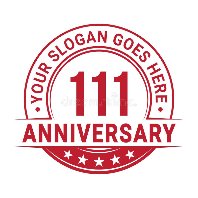 111 Years Anniversary. 111th Anniversary Logo Design Template. Vector ...
