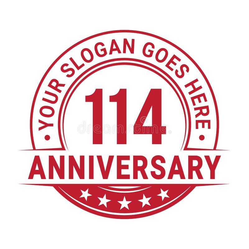 114 Years Anniversary. 114th Anniversary Logo Design Template. Vector ...