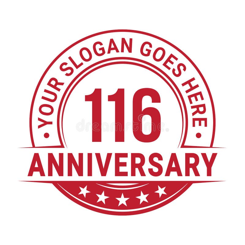 116 Years Anniversary. 116th Anniversary Logo Design Template. Vector ...