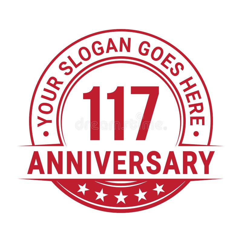 117 Years Anniversary. 117th Anniversary Logo Design Template. Vector ...