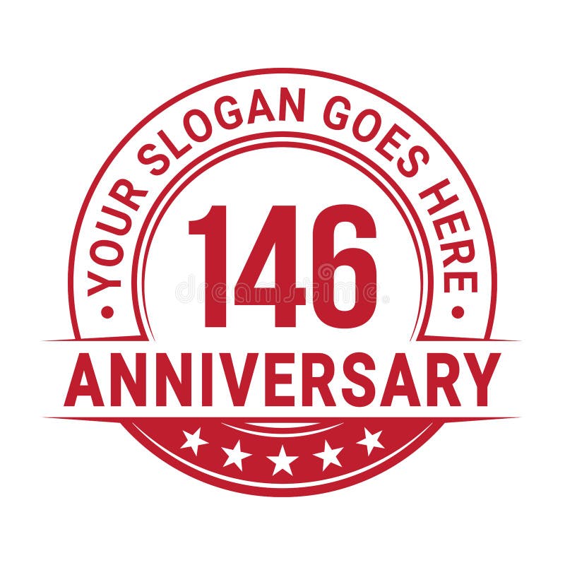 146 Years Anniversary. 146th Anniversary Logo Design Template. Vector ...