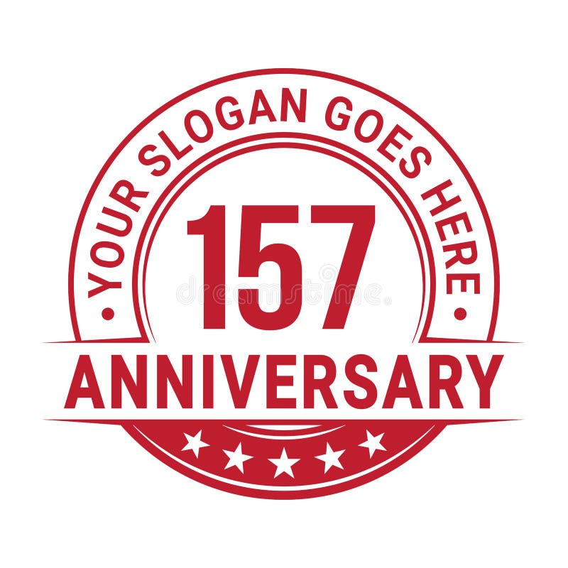 157 Years Anniversary. 157th Anniversary Logo Design Template. Vector ...