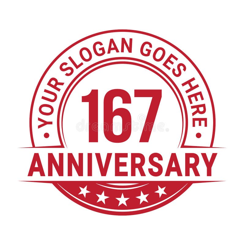 167 Years Anniversary. 167th Anniversary Logo Design Template. Vector ...