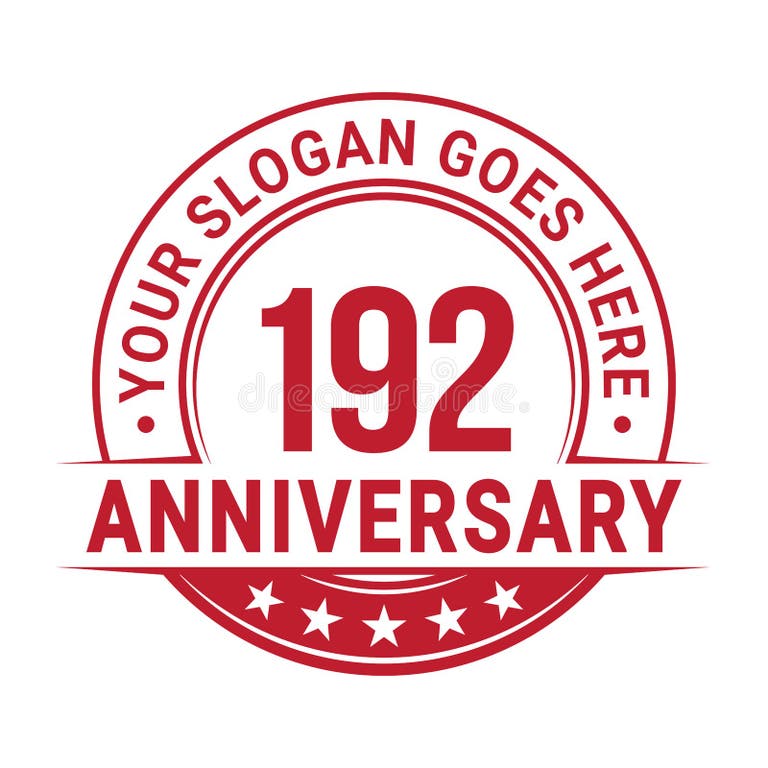 192 Years Anniversary. 192nd Anniversary Logo Design Template. Vector ...