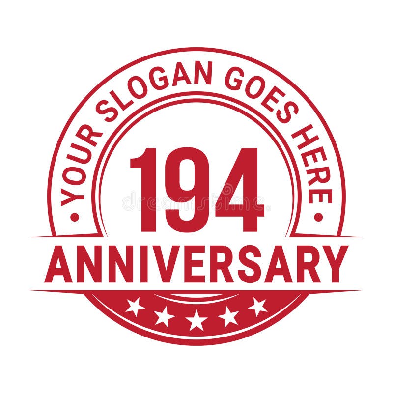 194 Years Anniversary. 194th Anniversary Logo Design Template. Vector ...