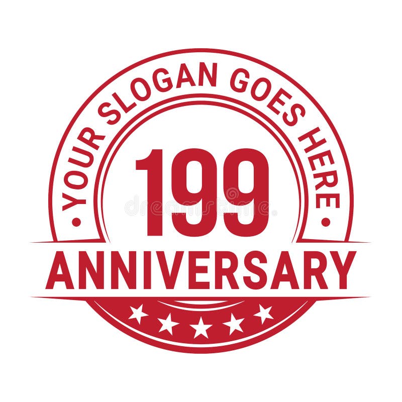 199 Years Anniversary. 199th Anniversary Logo Design Template. Vector ...
