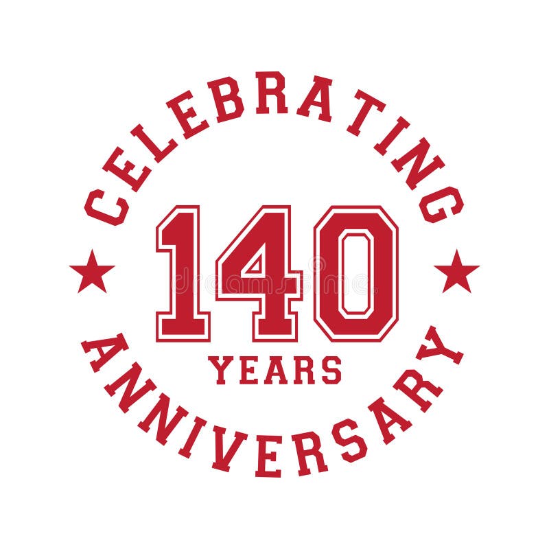140 Years Anniversary Celebration Design Template. 140 Vector and ...