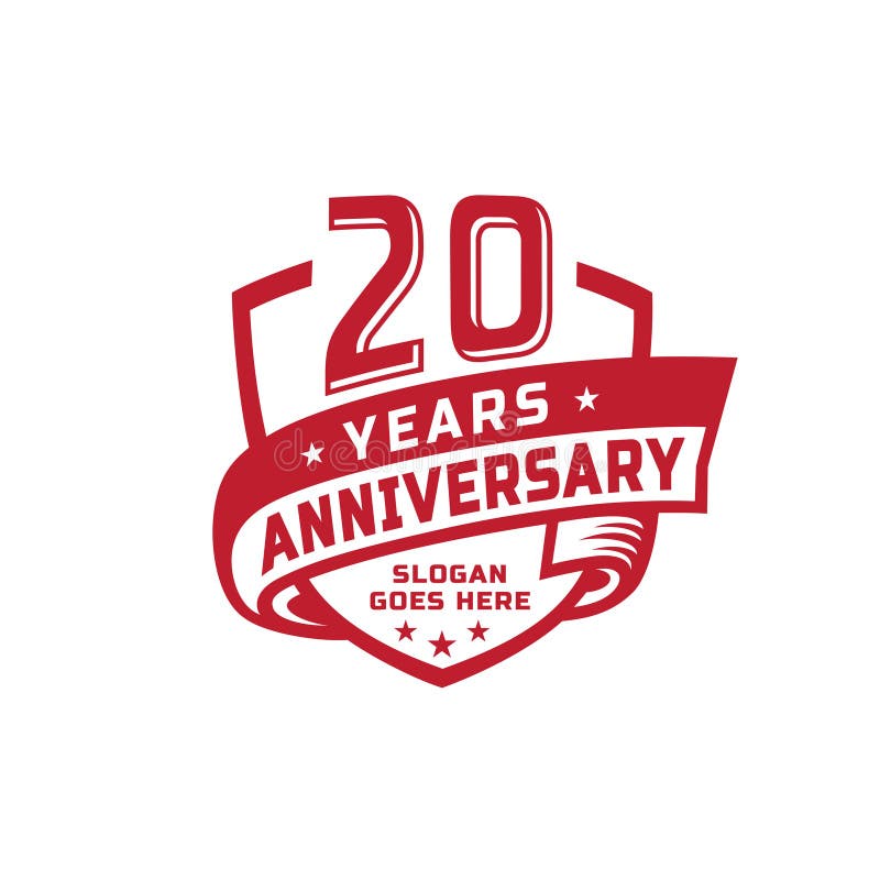20 Years Anniversary Celebration Design Template. 20th Anniversary Logo ...