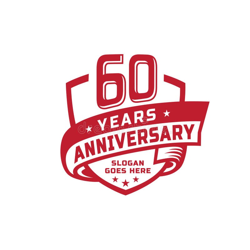 60 Years Anniversary Celebration Design Template. 60th Anniversary Logo ...