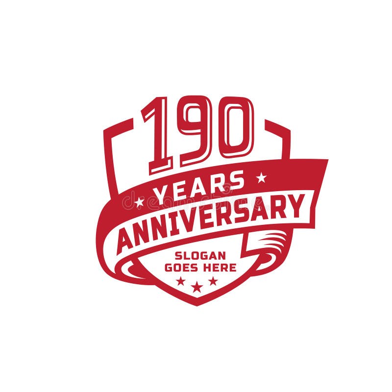 190 Years Anniversary Celebration Design Template. 190th Anniversary ...