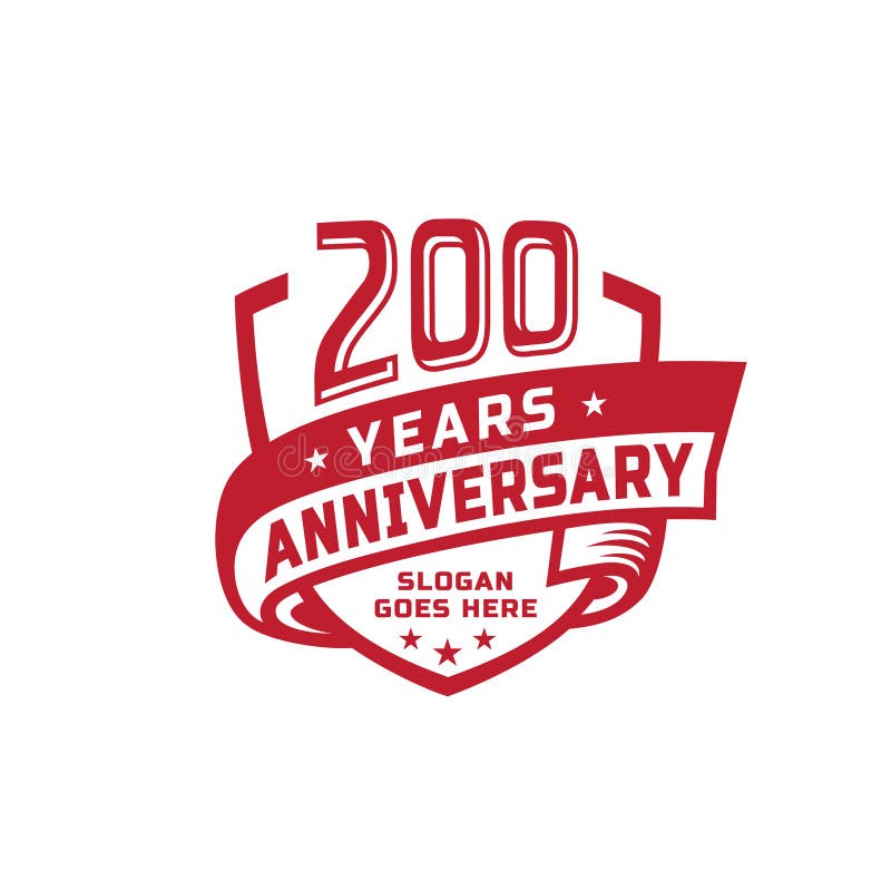 200 Years Anniversary Celebration Design Template. 200th Anniversary ...