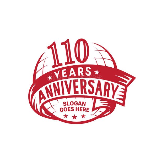 110 Years Anniversary Design Template. Anniversary Vector and ...