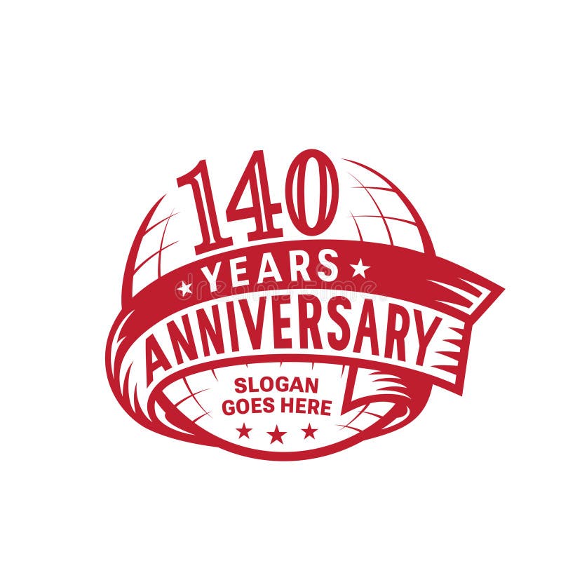 140 Years Anniversary Design Template. Anniversary Vector and ...