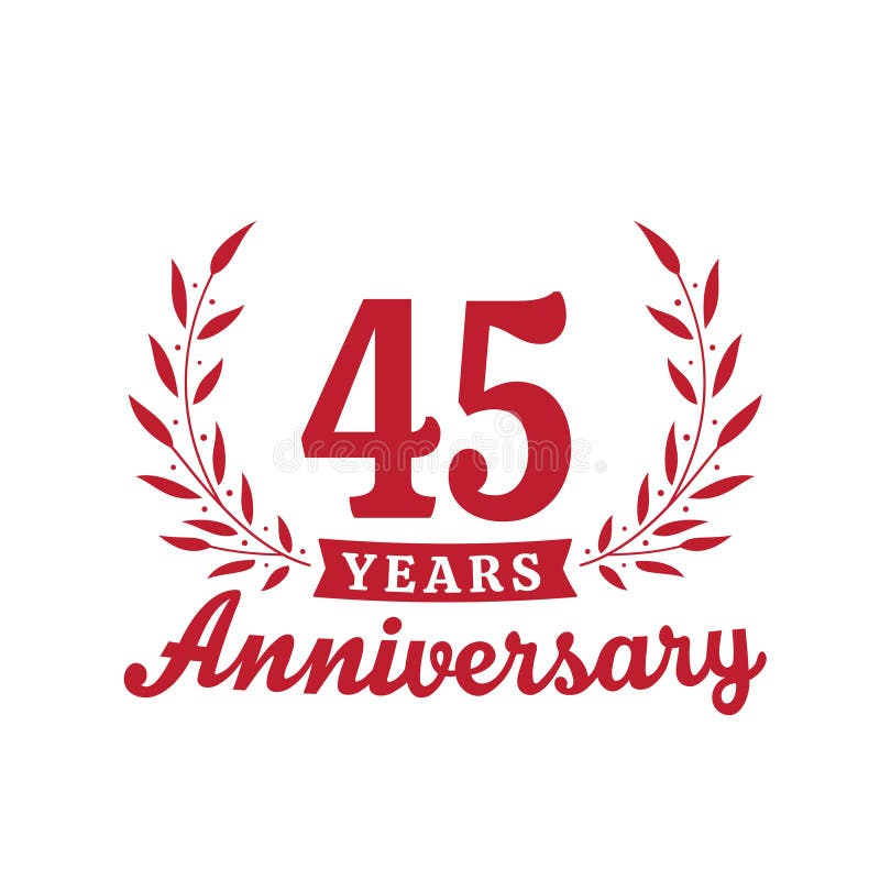 45 Years Anniversary Celebration Logotype. 45th Anniversary Logo ...
