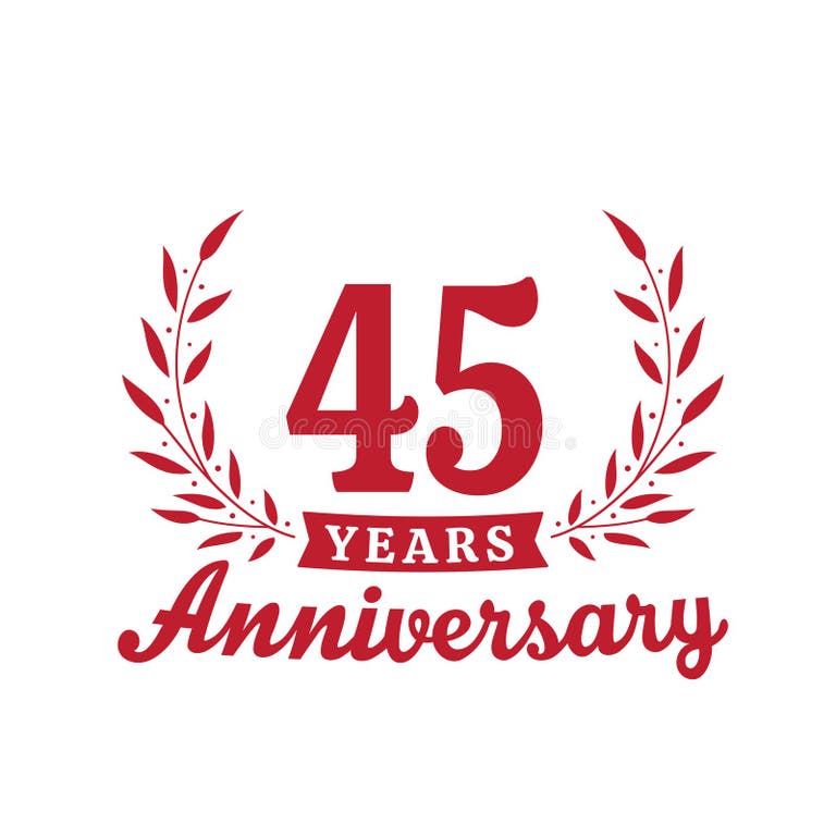 45 Years Anniversary Celebration Logotype. 45th Anniversary Logo ...