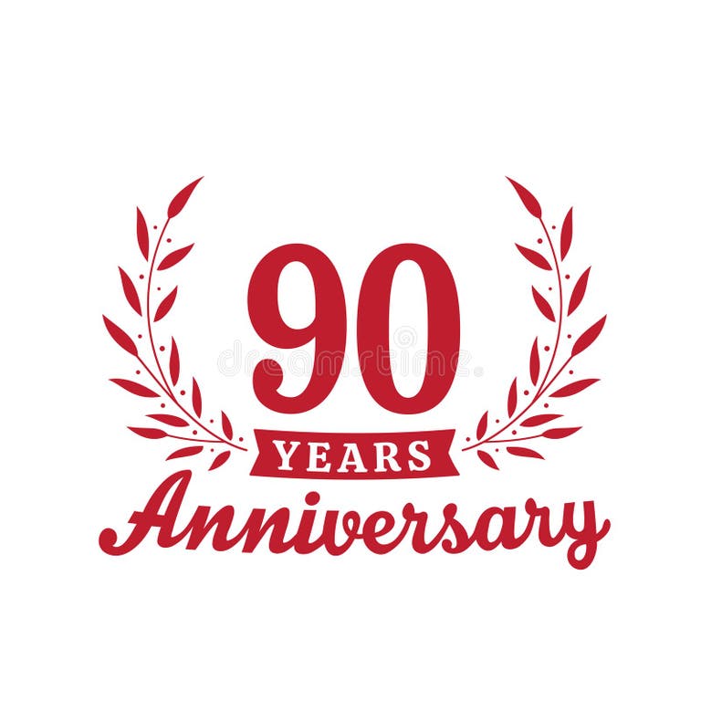 90 Years Anniversary Celebration Logotype. 90th Anniversary Logo ...
