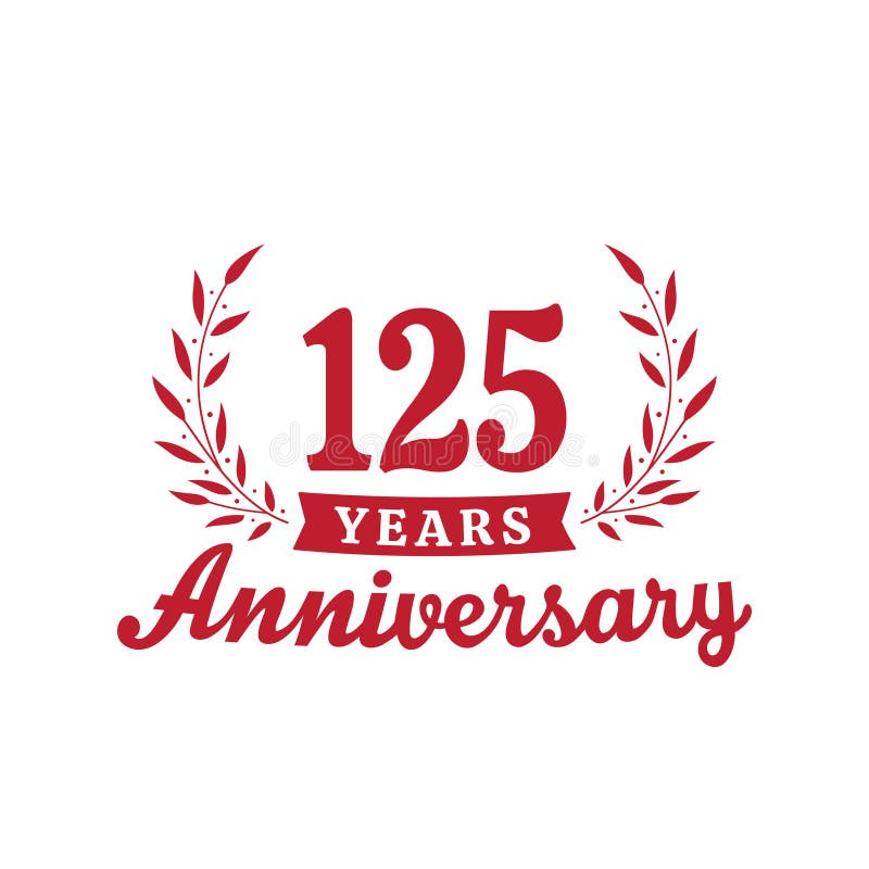125 Years Anniversary Celebration Logotype. 125th Anniversary Logo ...